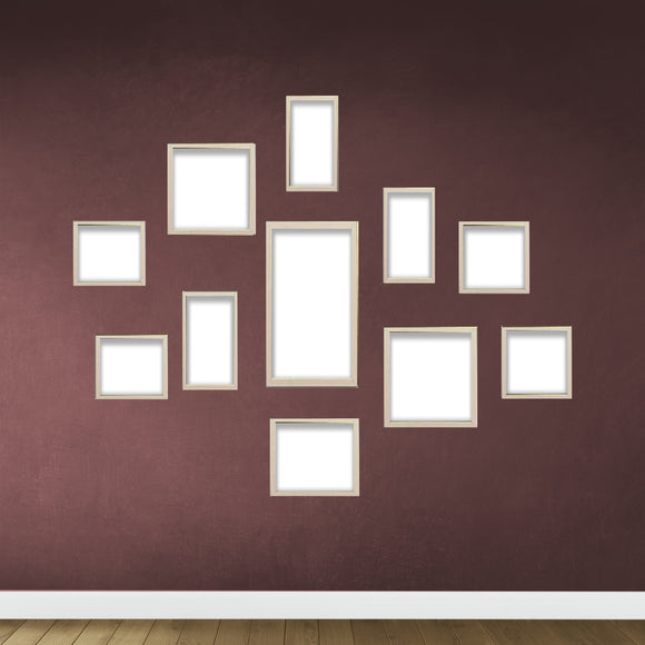 Pack of 11 Photo Gallery Wall Collage, 3X 8x10", 8X 5x7" inch | Frame World