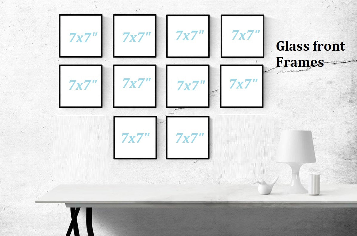 Set of 10 7x7 inch Frame Collage set, with Custom Pictures | Frame World