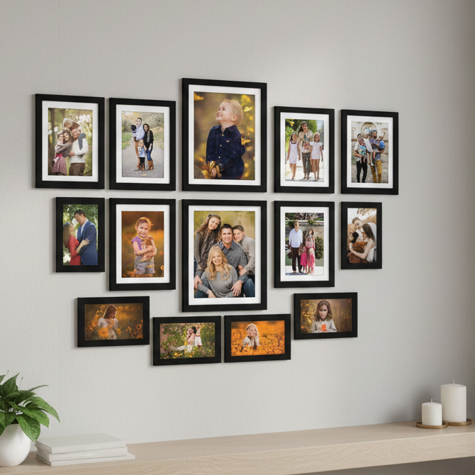 Pack of 14 Collage Frame set (8x10" - 2pc, 6x8" - 6 pc, 4x6" - 6 pc ...