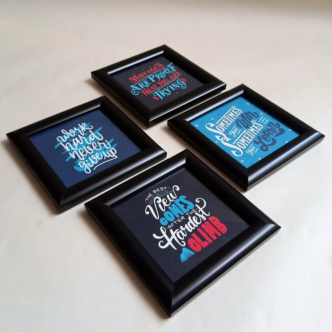 Pack of 4 5x5" Inspiration Quotes Picture Frames | Frame World